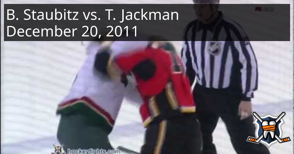 Brad Staubitz vs. Tim Jackman, December 20, 2011 - Minnesota Wild vs ...
