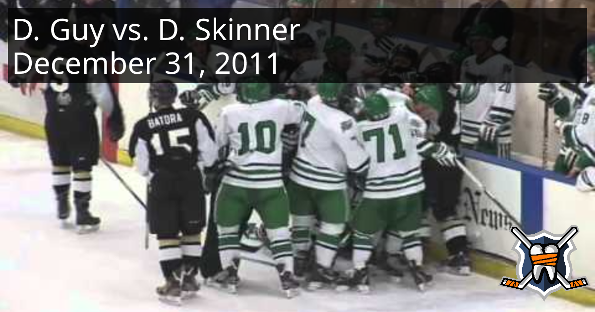 Devin Guy vs. Dustin Skinner, December 31, 2011 - Danbury Whalers vs ...