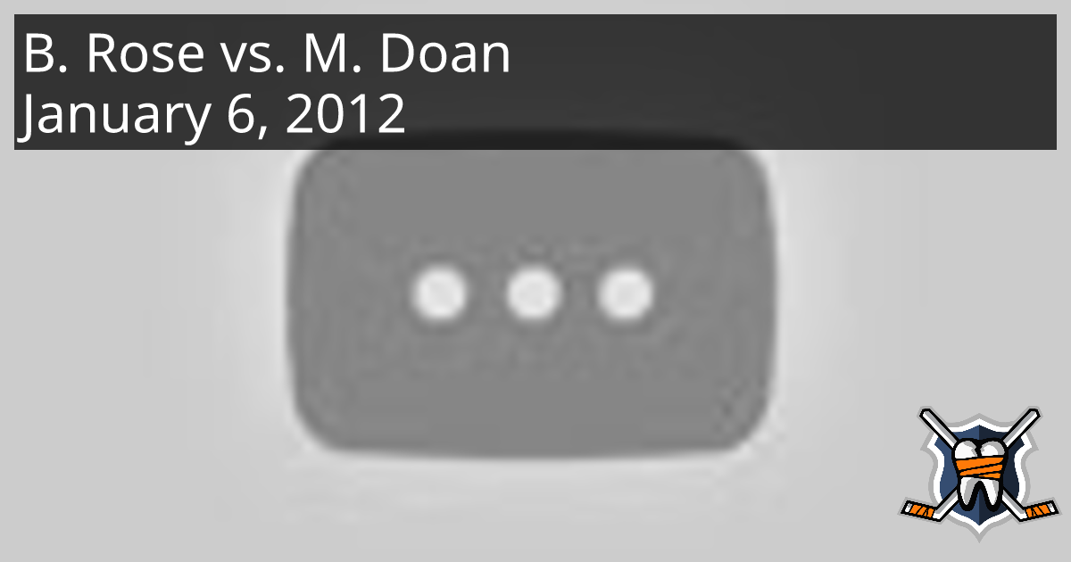 Brayden Rose vs. Myles Doan, January 6, 2012 - Owen Sound Attack vs ...