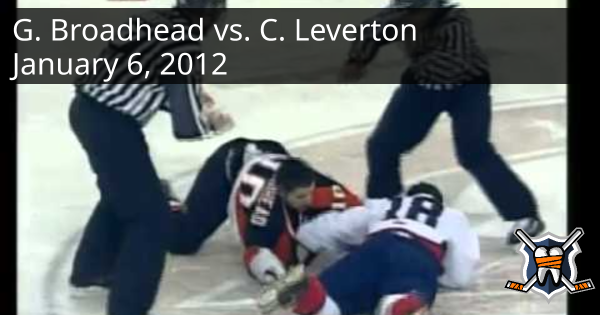 Gavin Broadhead vs. Craig Leverton, January 6, 2012 - Medicine Hat ...
