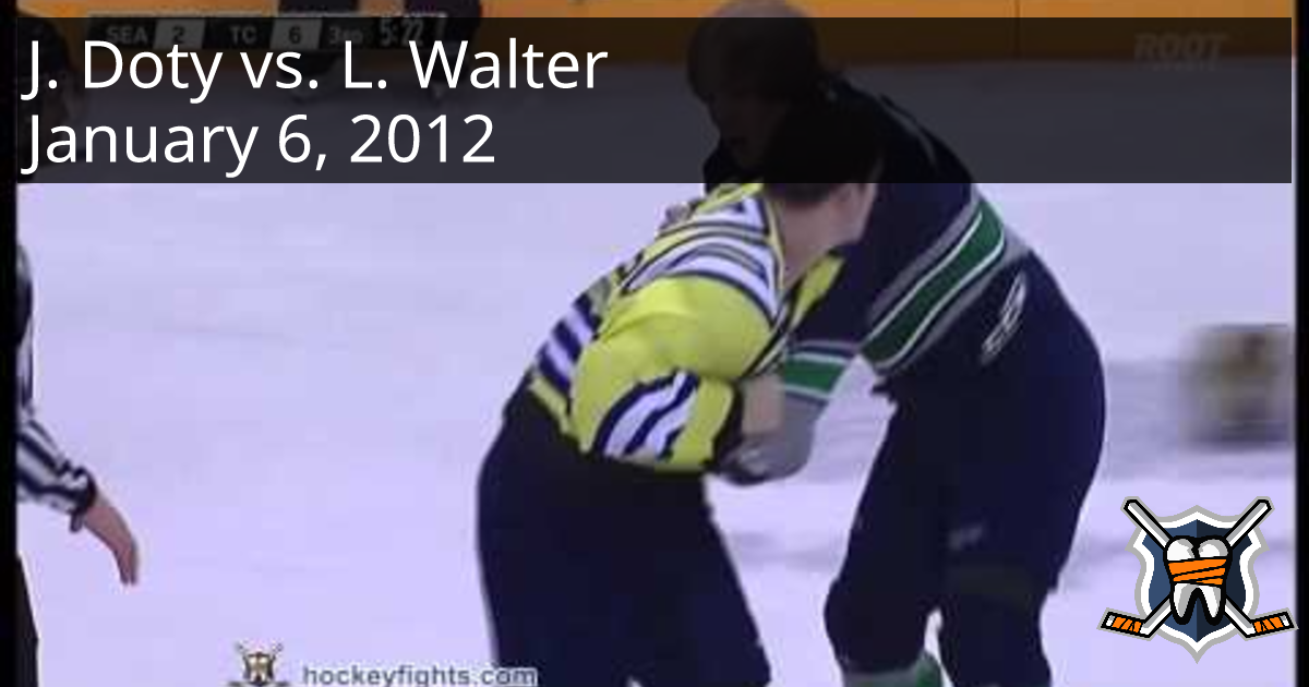 Jacob Doty vs. Lukas Walter, January 6, 2012 - Seattle Thunderbirds vs ...