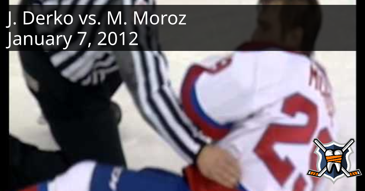 Josh Derko vs. Mitch Moroz, January 7, 2012 - Swift Current Broncos vs ...