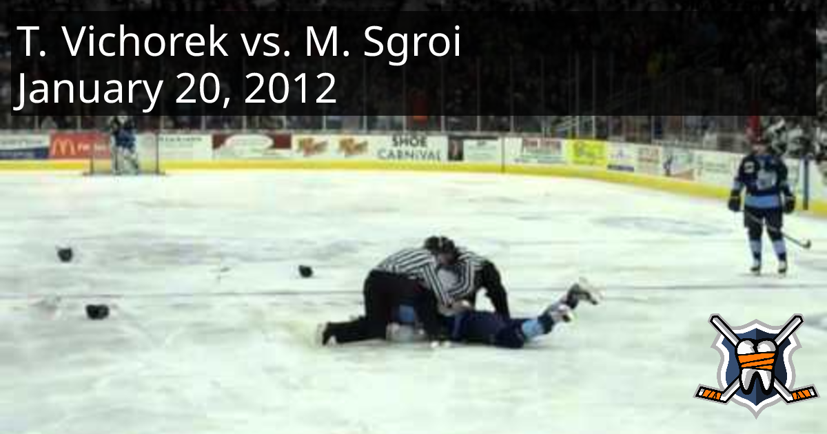 Taylor Vichorek vs. Mike Sgroi, January 20, 2012 - Quad City Mallards ...