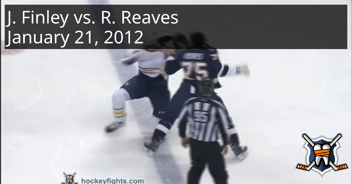 Joe Finley vs. Ryan Reaves, January 21, 2012 - Buffalo Sabres vs. St ...
