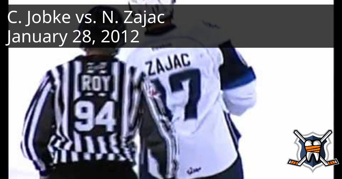 Colton Jobke vs. Nick Zajac, January 28, 2012 - Regina Pats vs ...