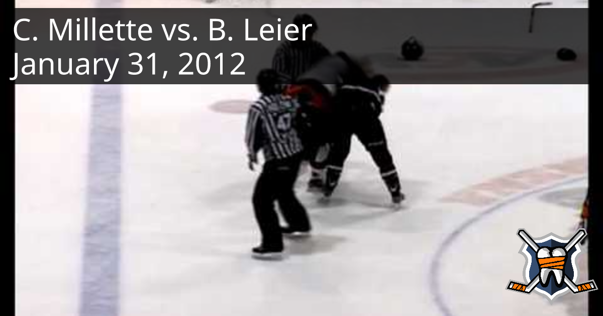 Cory Millette vs. Boston Leier, January 31, 2012 - Red Deer Rebels vs ...