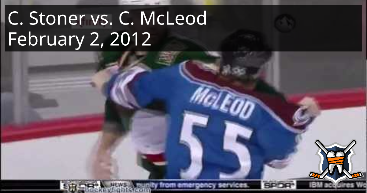 Clayton Stoner vs. Cody McLeod, February 2, 2012 - Minnesota Wild vs ...