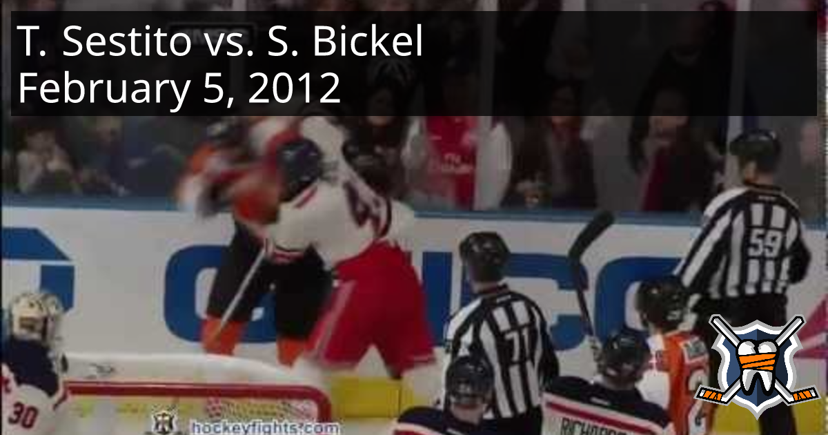 Tom Sestito vs. Stu Bickel, February 5, 2012 - Philadelphia Flyers vs ...