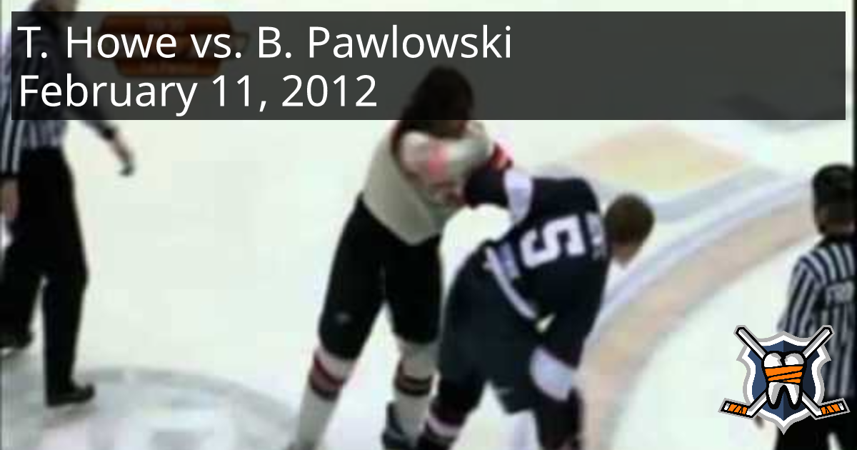 Tyler Howe vs. Brad Pawlowski, February 11, 2012 - Augusta RiverHawks ...