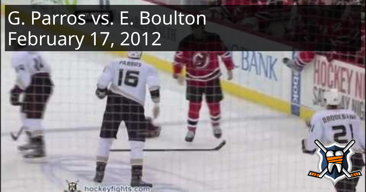 George Parros vs. Eric Boulton, February 17, 2012 - Anaheim Ducks vs ...