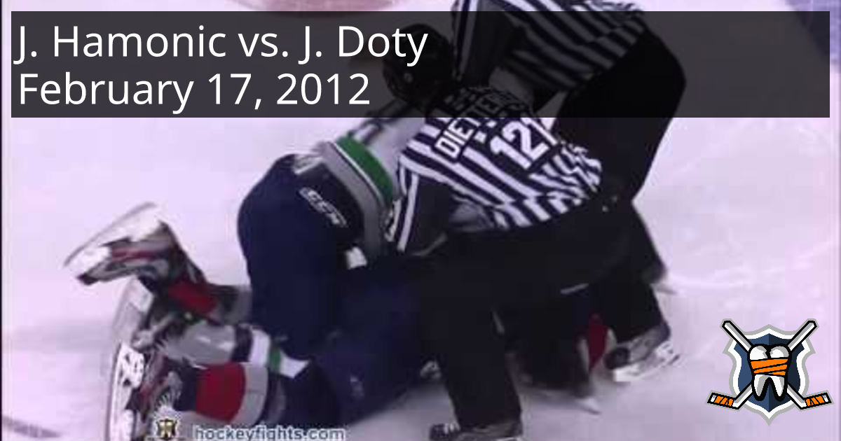 Justin Hamonic vs. Jacob Doty, February 17, 2012 - Tri-City Americans ...