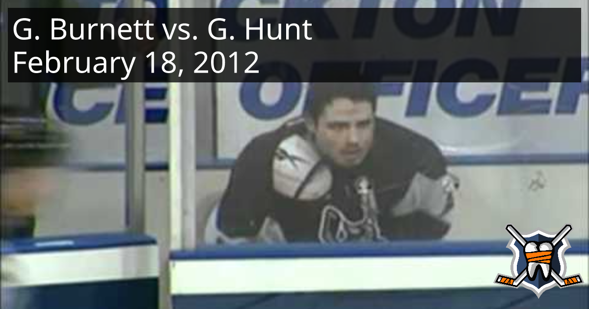 Gordon Burnett vs. Garet Hunt, February 18, 2012 - Colorado Eagles vs ...