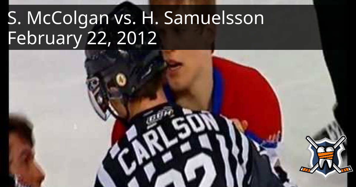 Shane McColgan vs. Henrik Samuelsson, February 22, 2012 - Kelowna ...