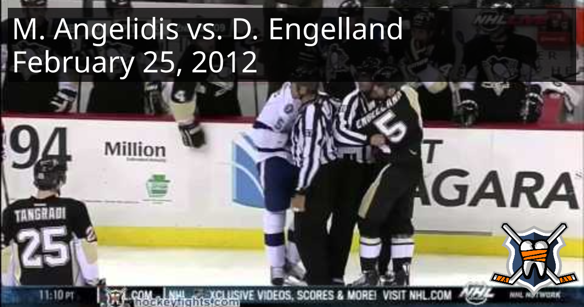 Mike Angelidis vs. Deryk Engelland, February 25, 2012 - Tampa Bay ...