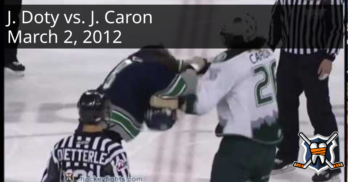 Jacob Doty vs. Josh Caron, March 2, 2012 - Seattle Thunderbirds vs ...