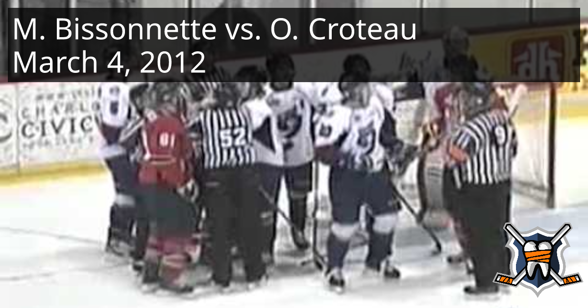 Matthew Bissonnette vs. Olivier Croteau, March 4, 2012 - Acadie ...