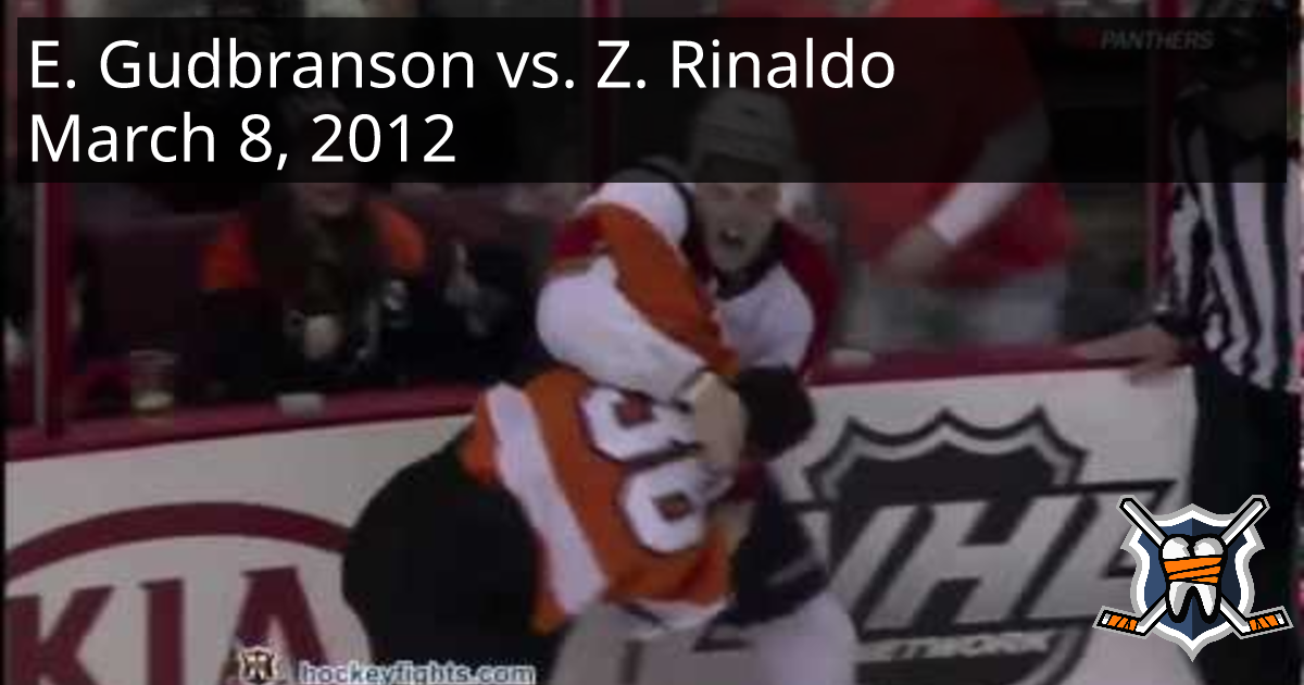 Erik Gudbranson vs. Zac Rinaldo, March 8, 2012 - Florida Panthers vs ...