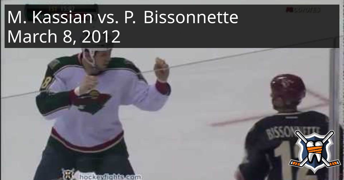 Matt Kassian vs. Paul Bissonnette, March 8, 2012 - Minnesota Wild vs ...