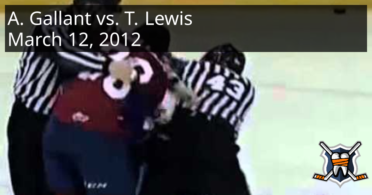 Alex Gallant vs. Trey Lewis, March 12, 2012 - Charlottetown Islanders ...