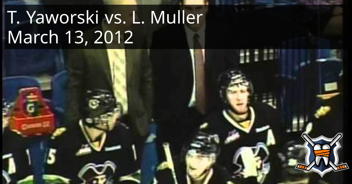 Tyler Yaworski vs. Locke Muller, March 13, 2012 - Prince Albert Raiders ...