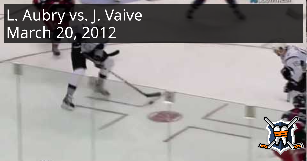 Louis-Marc Aubry vs. Justin Vaive, March 20, 2012 - Grand Rapids ...