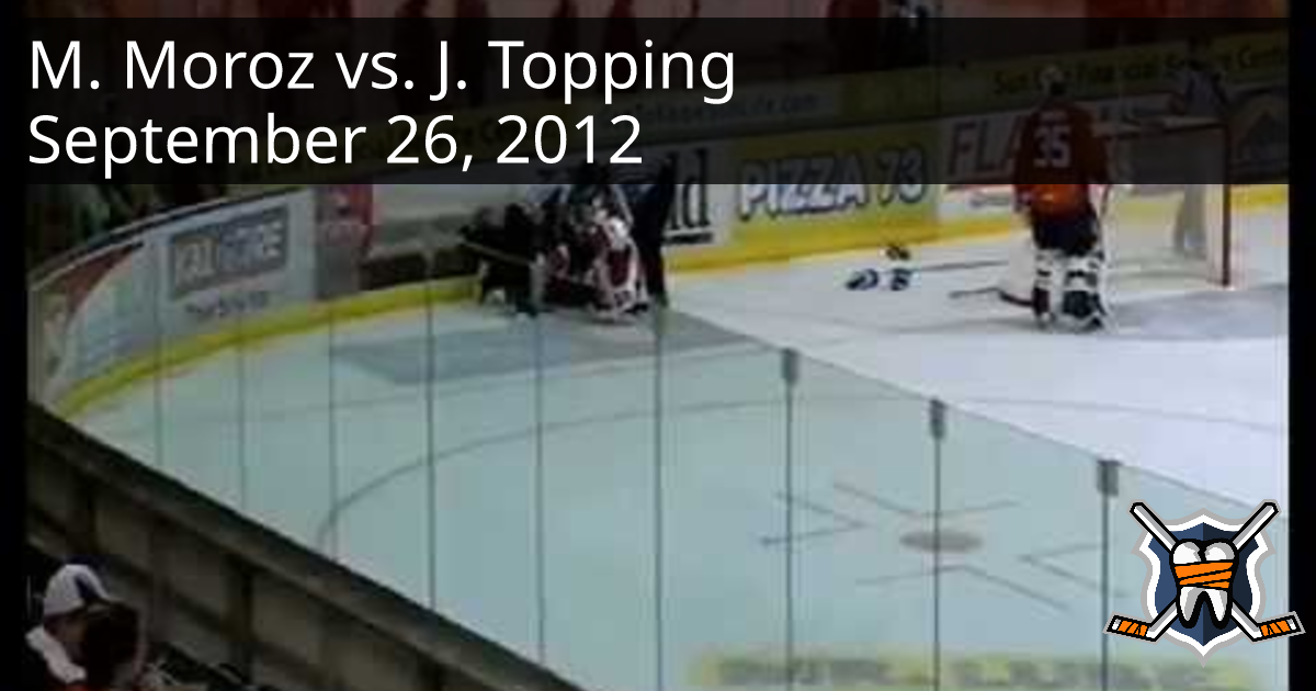 Mitch Moroz vs. Joel Topping, September 26, 2012 - Edmonton Oil Kings ...
