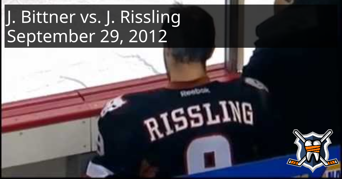 Jan Bittner vs. Jaynen Rissling, September 29, 2012 - Red Deer Rebels ...