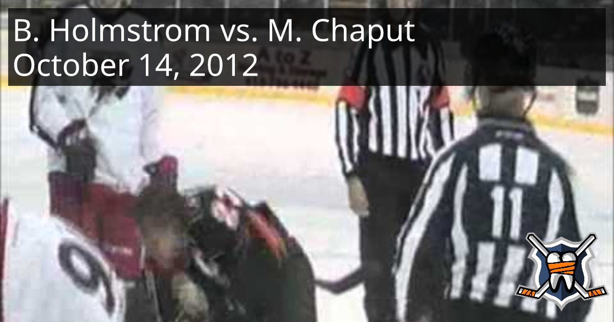 Ben Holmstrom vs. Michael Chaput, October 14, 2012 - Lehigh Valley ...