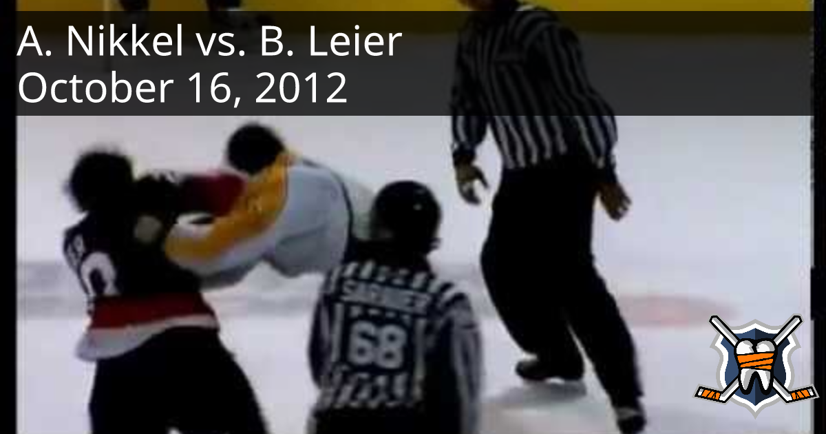 Ayrton Nikkel vs. Boston Leier, October 16, 2012 - Brandon Wheat Kings ...