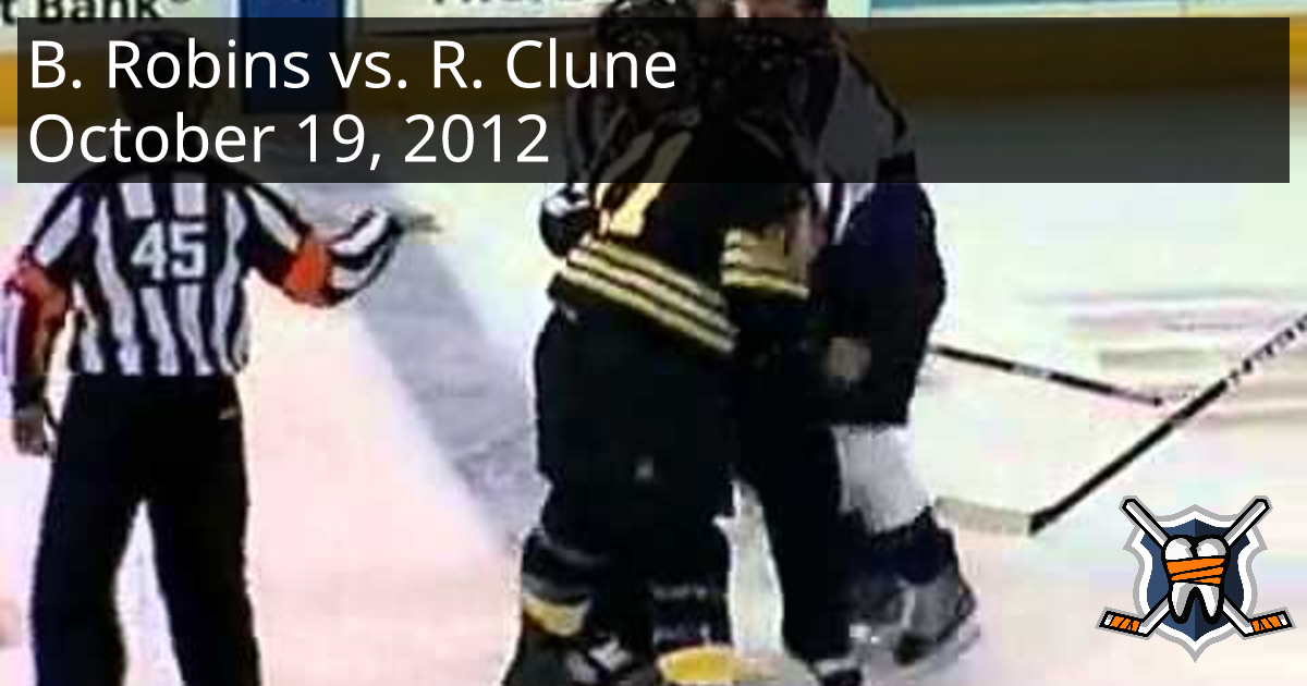 Bobby Robins vs. Richard Clune, October 19, 2012 - Providence Bruins vs ...