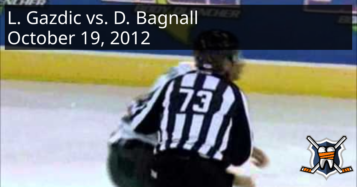 Luke Gazdic vs. Drew Bagnall, October 19, 2012 - Texas Stars vs ...