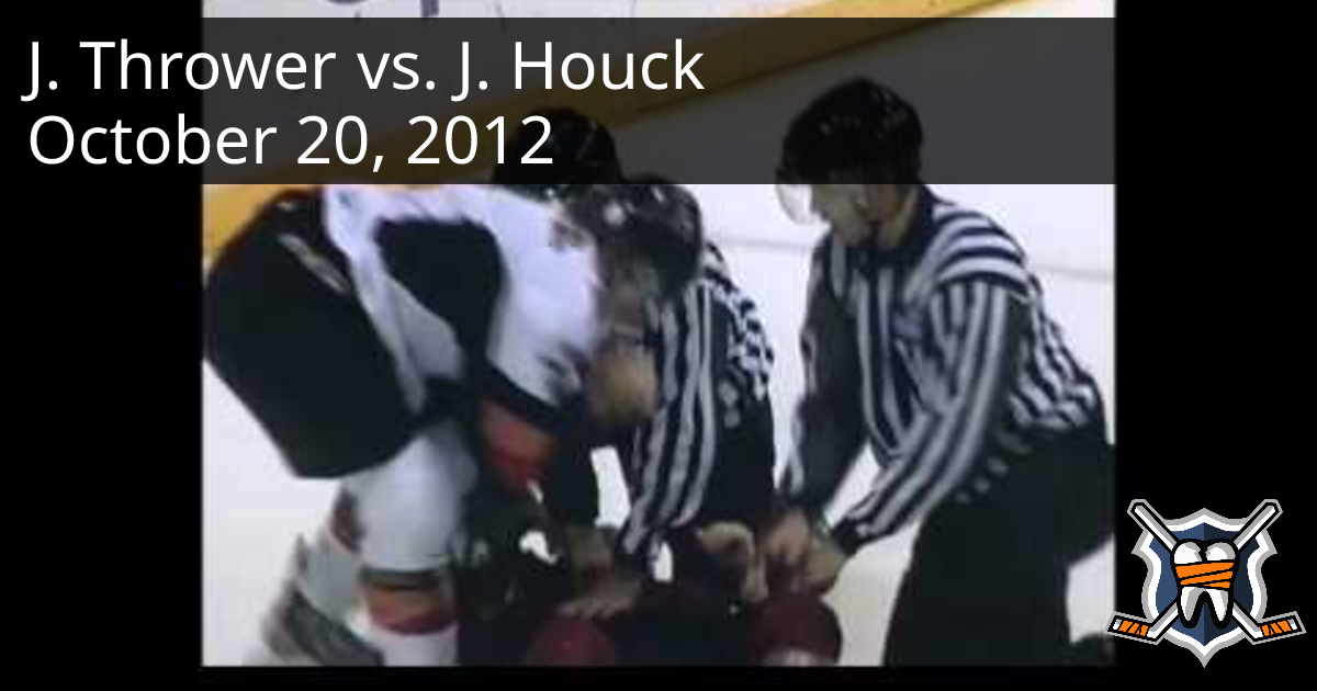 Josh Thrower vs. Jackson Houck, October 20, 2012 - Calgary Hitmen vs ...