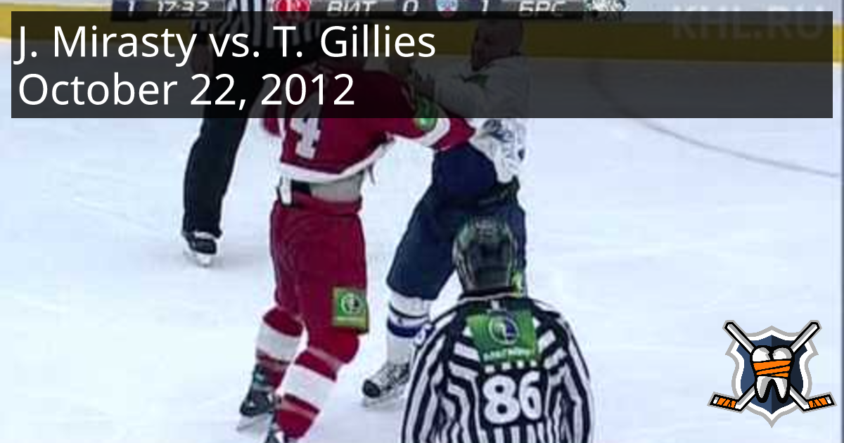 Jon Mirasty vs. Trevor Gillies, October 22, 2012 - Barys Astana vs ...