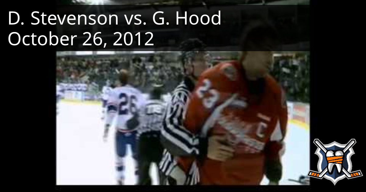 Dyson Stevenson vs. Graham Hood, October 26, 2012 - Regina Pats vs ...