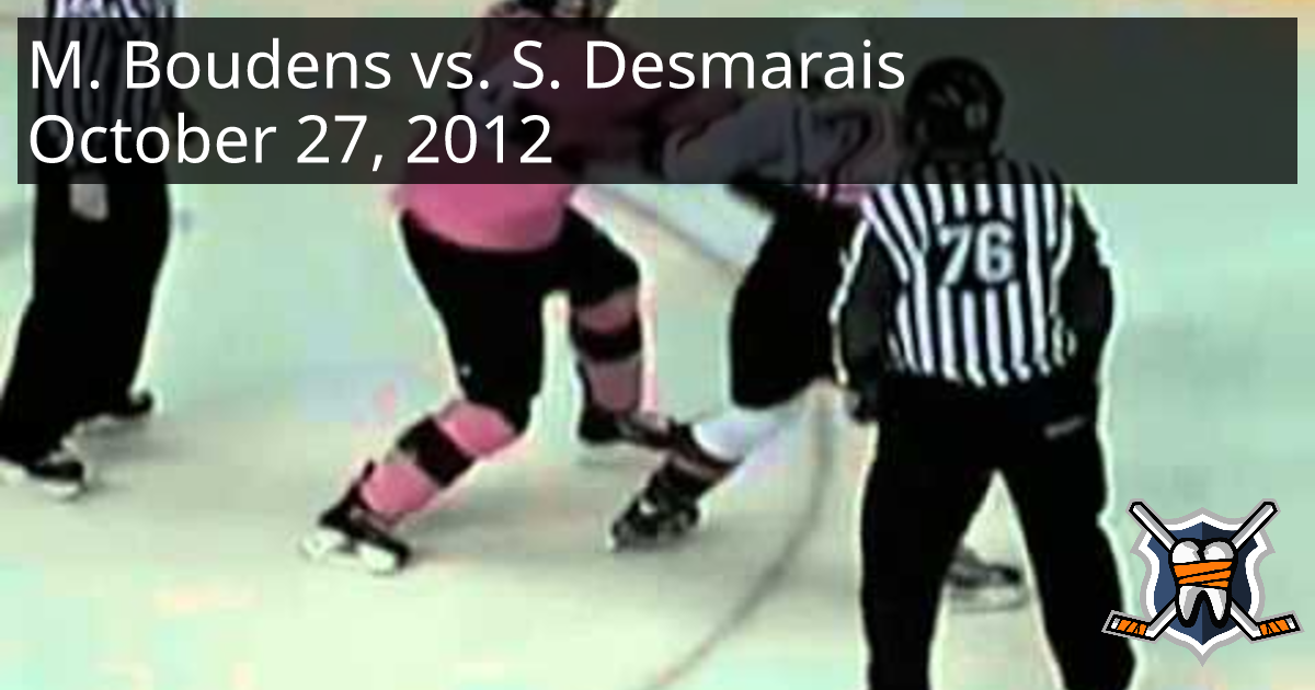 Matt Boudens vs. Simon Desmarais, October 27, 2012 - Drummondville ...