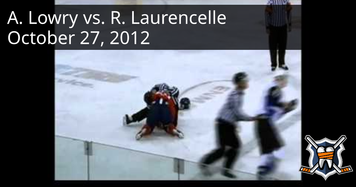 Adam Lowry vs. Remi Laurencelle, October 27, 2012 - Swift Current ...