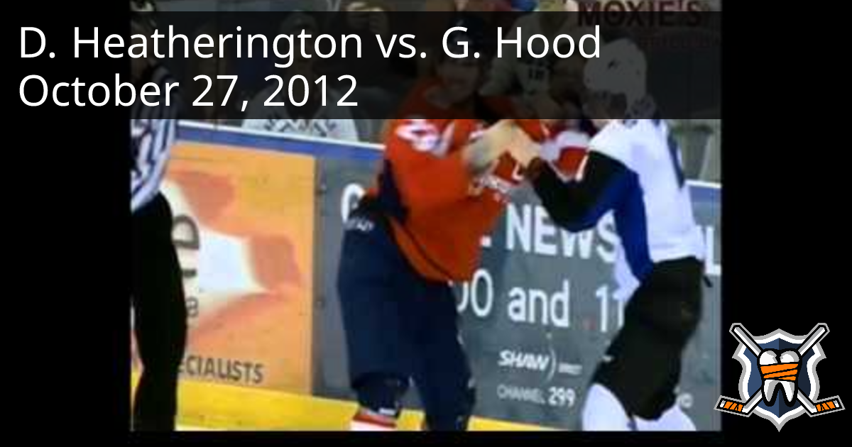 Dillon Heatherington vs. Graham Hood, October 27, 2012 - Swift Current ...