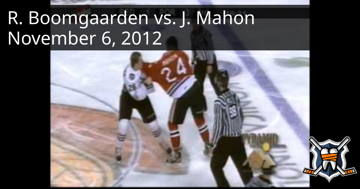 Riley Boomgaarden vs. Joe Mahon, November 6, 2012 - Red Deer Rebels vs ...
