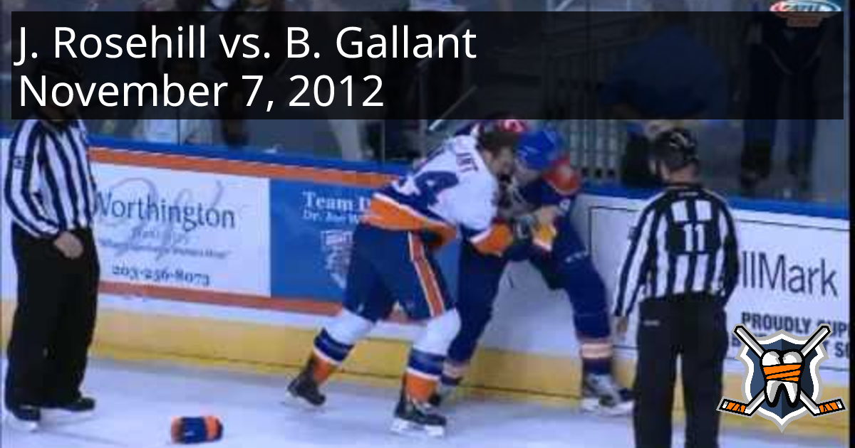 Jay Rosehill vs. Brett Gallant, November 7, 2012 - Norfolk Admirals vs ...