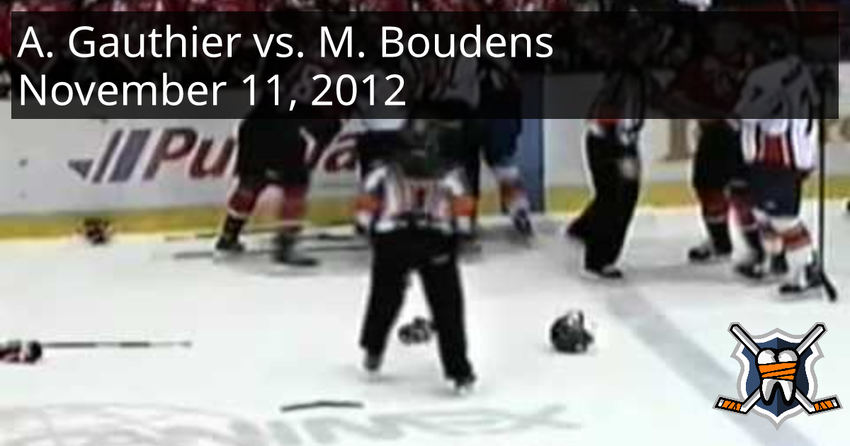 Alexandre Gauthier vs. Matt Boudens, November 11, 2012 - Acadie ...