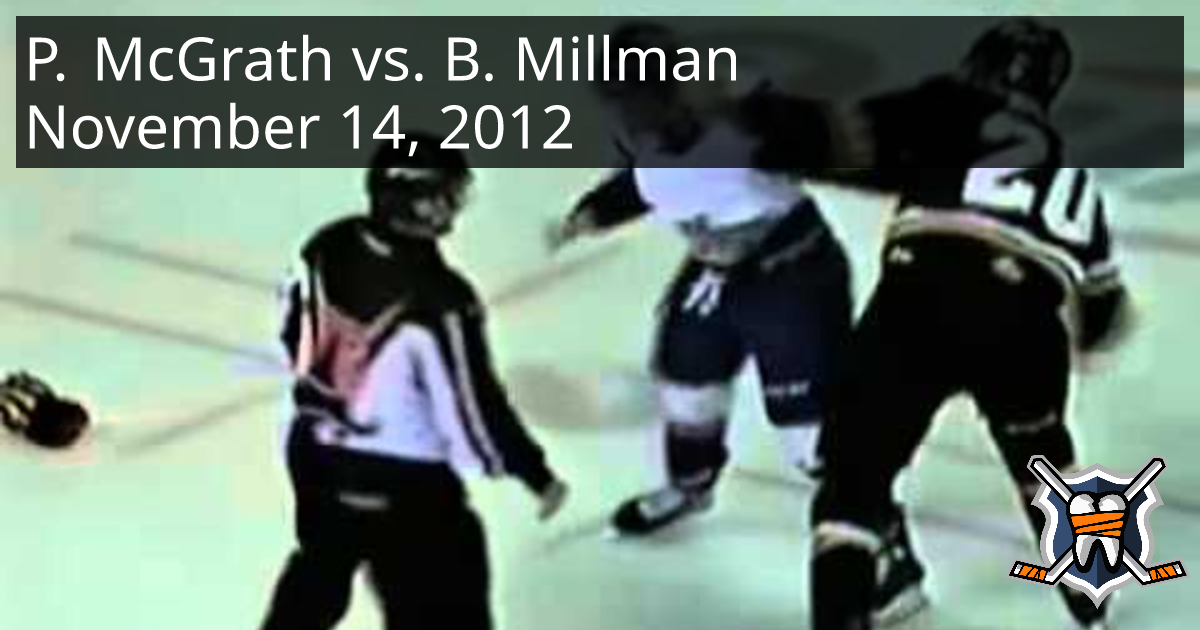 Patrick McGrath vs. Blake Millman, November 14, 2012 - Charlottetown ...
