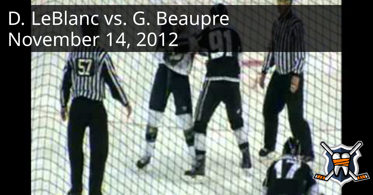 Derek LeBlanc vs. Gabriel Beaupre, November 14, 2012 - Arizona Sundogs ...