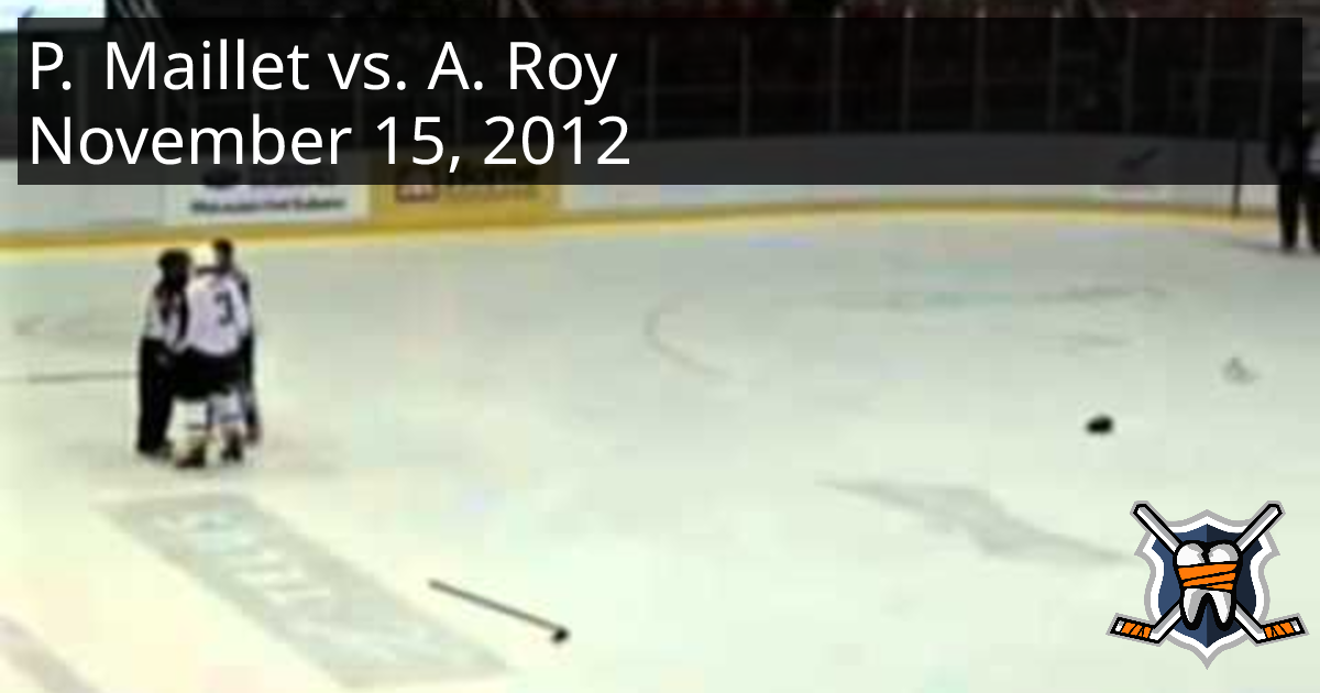 Philippe Maillet vs. Alexandre Roy, November 15, 2012 - Victoriaville ...
