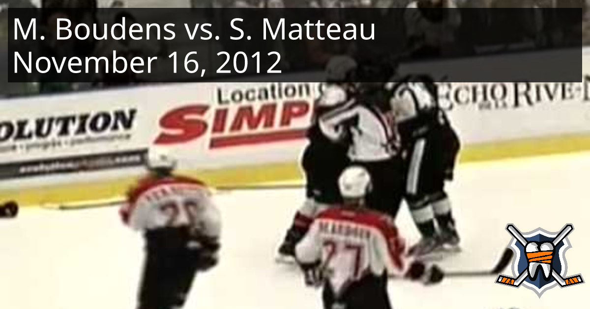Matt Boudens vs. Stefan Matteau, November 16, 2012 - Drummondville ...