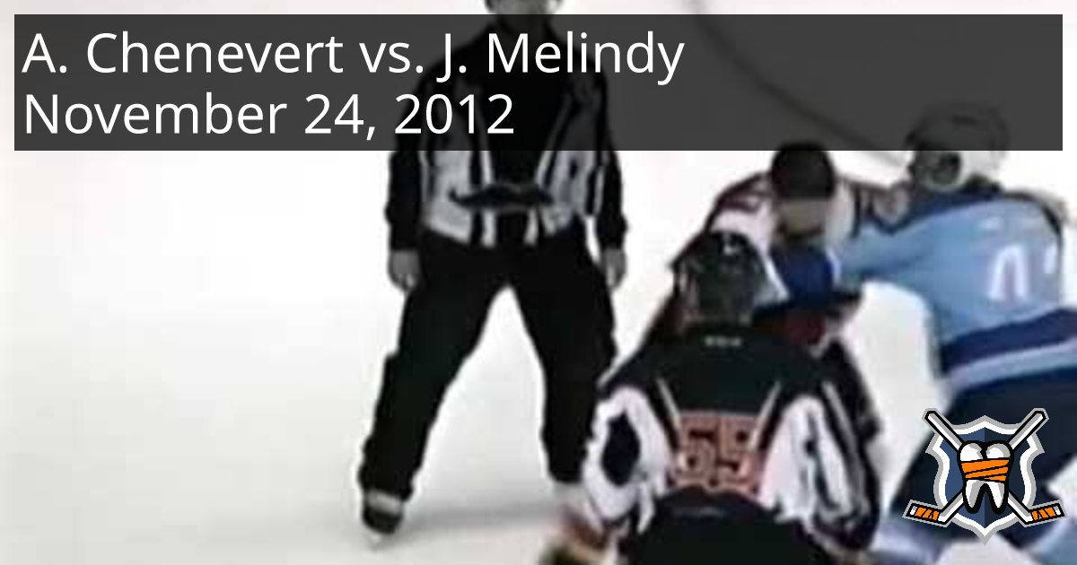 Alexandre Chenevert vs. James Melindy, November 24, 2012 - Baie-Comeau ...