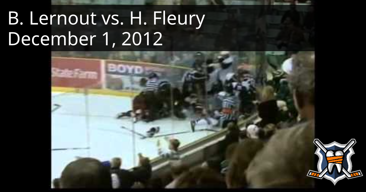 Brett Lernout vs. Haydn Fleury, December 1, 2012 - Saskatoon Blades vs ...