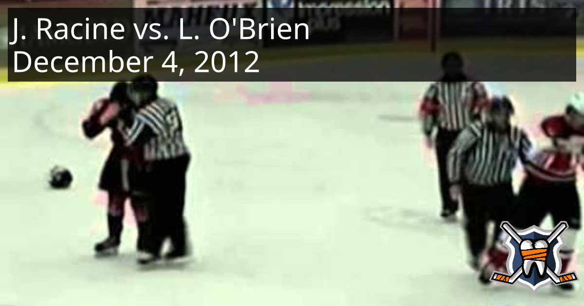 Jonathan Racine vs. Liam O'Brien, December 4, 2012 - Moncton Wildcats ...