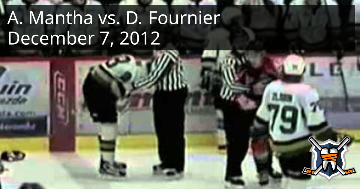 Anthony Mantha vs. Dillon Fournier, December 7, 2012 - Val-d'Or Foreurs ...