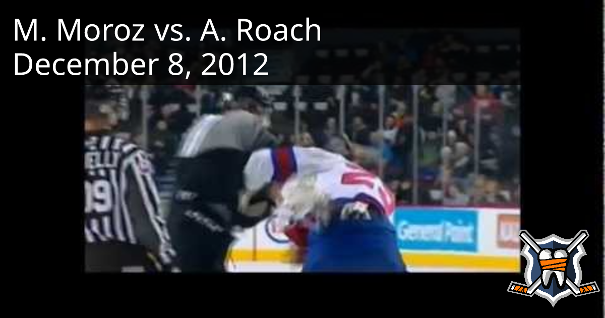 Mitch Moroz vs. Alex Roach, December 8, 2012 - Edmonton Oil Kings vs ...