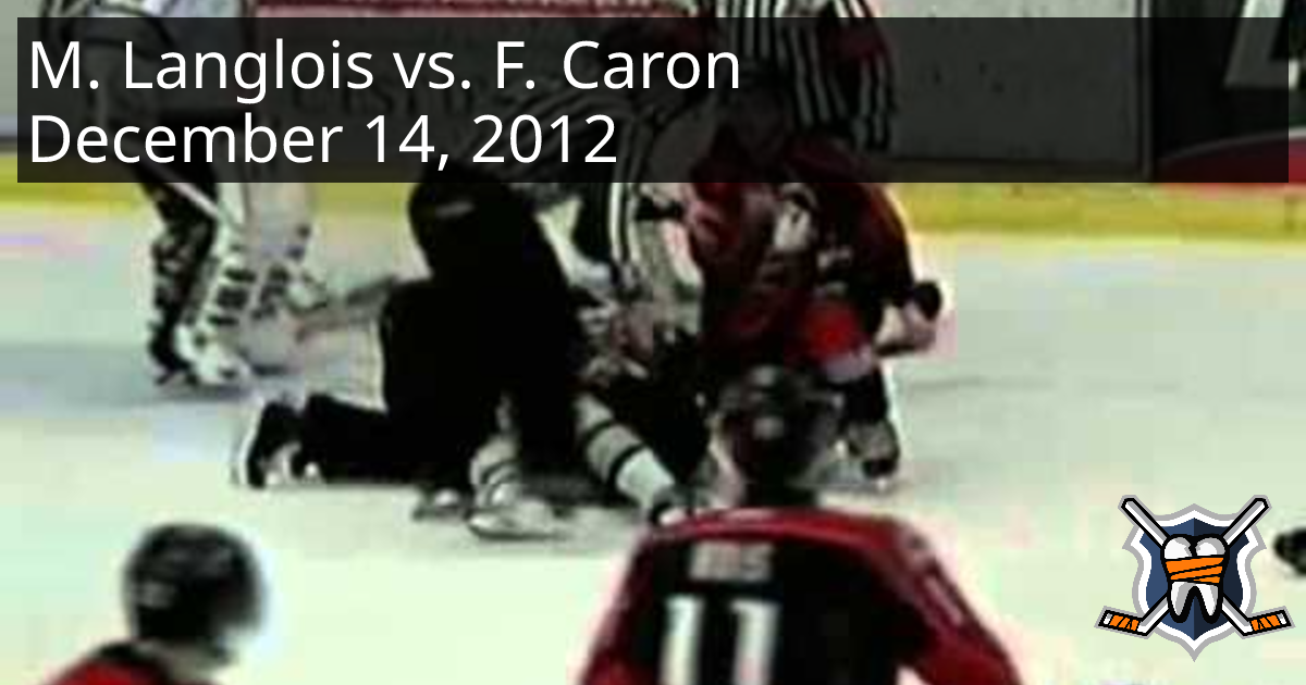 Mikael Langlois vs. Felix Caron, December 14, 2012 - Gatineau ...